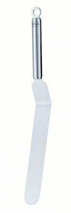 Rösle Palette-spatule coudée, palette coudée pour étaler nappages et crèmes et sortir les gâteaux du moule, couleur argentée, 38 cm