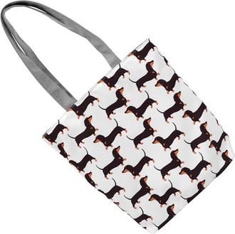 BESTONZON Paquet Fourre-tout Pour Femme Mignon Imprim&eacute; Teckel, Polyester R&eacute;sistant, Grosse Capacit&eacute;, Paquet Bandouli&egrave;re Portable Pour Shopping Et Usage Quotidie