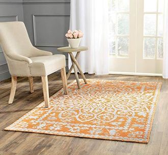 Safavieh Traditionell Teppich für Wohnzimmer, Esszimmer, Schlafzimmer - Stonewash Collection, Kurzer Flor, Kupfer, 122 X 183 cm