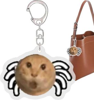 Generic Porte-clés en forme de chat mignon avec tête ronde en acrylique - Animal Fidget pour adolescents, enfants, adultes, famille, école, fêtes danniversair