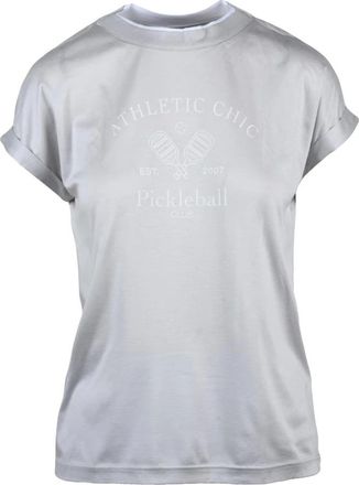 Eleventy Femme, Sport, Gris, Taille: 40 FR T-Shirt Jersey Col V