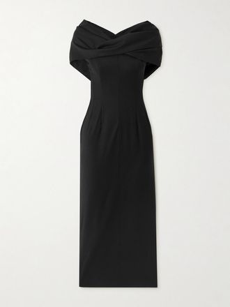Tove Perrine Maxikleid Aus Einer Wollmischung Mit Twist-detail - Schwarz