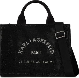 Karl Lagerfeld Shopper - Rue St-Guillaume Tote-Bag mit Strass - Gr. unisize - in Schwarz - für Damen
