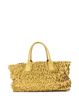 Bottega Veneta Poussin Paillettes Cabat Handbag Intrecciato Nappa Medium shoulder bag - Gelb