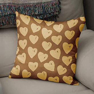 Bonamaison Le Jardin du Lin Kissen Zierkissenbezug Kissenbezug, Brauntöne Dekoration, Für Zuhause Autos Büro Sofa Wohnzimmer Couch Schlafzimmer Dekor, 50x50 Cm -