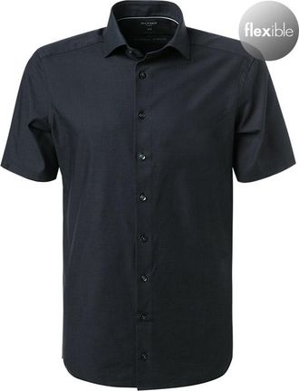 Olymp Herren Hemden schwarz Baumwoll-Stretch