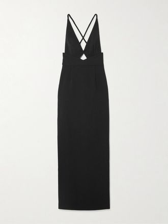 Solace London Milly Robe Aus Crêpe Mit Cut-out - Schwarz