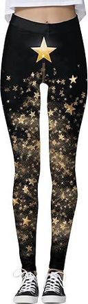 Generic Legging de sport pour femme - Pantalon imprim&eacute; de No&euml;l personnalis&eacute; - Pour course &agrave; pied, f&ecirc;te du P&egrave;re No&euml;l, bonhomme de neige, jaune, XXL