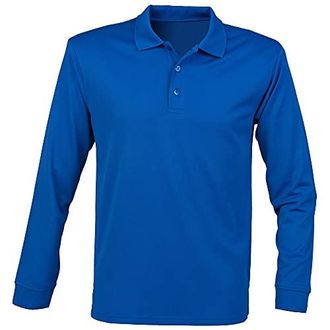 Henbury Polo &agrave; manches longues - Homme (XL) (Bleu roi)