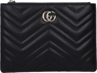 Gucci Marmont Pochette Femmes Cuir Noir