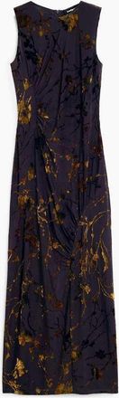 Desigual robe midi floqu&eacute;e marron