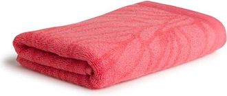 Möve Monochrome Organic Lines Handtuch 50 x 100 cm aus 80% Baumwolle/ 20% Viskose aus Bambus-Zellstoff, Coral