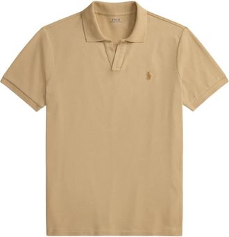 Polo Ralph Lauren Besticktes T-Shirt mit Johnny-Kragen - Braun