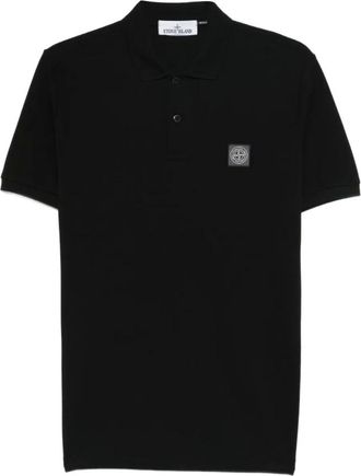 Stone Island Homme, Tops, Noir, Taille: XL Polo &agrave; Manches Courtes
