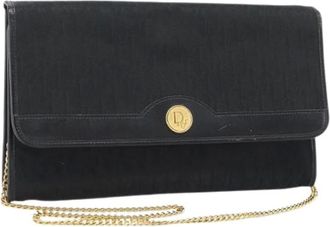 Dior Pre-owned Vintage Trotter Sac Bandouli&egrave;re en Toile - Femme - Pre-owned - Noir - Taille: ONE Size