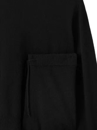 Soft Goat Cashmere Crew Neck Sweater - Black