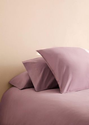 Mango Taie doreiller enfant coton lav&eacute; double surpiq&ucirc;re 60x60 cm lilas - Home - 60x60cm - MANGO HOME
