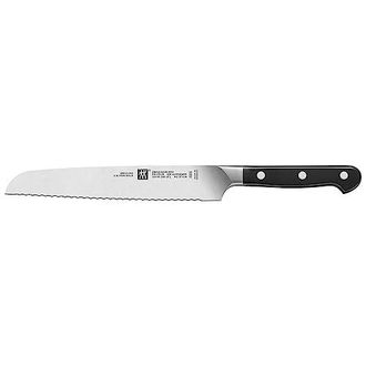 Zwilling Zwilling 38406-201-0 Couteau à Pain Pro 20cm Argent, Lame en Acier Inoxydable 18/10, Manche à Rivets en synthétique Noir, 20 x 5 x 5 cm