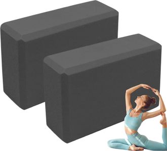 Generico Yoga-Ziegel: &Uuml;bungsbl&ouml;cke f&uuml;r das Training | 2 Dehnbl&ouml;cke, Keilliege, rutschfestes Trainingswerkzeug, hei&szlig;es Yoga, Fitnessstudio, PRINP