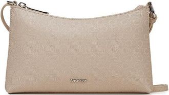 Calvin Klein Handtasche Ck Must Aop Conv Logo Jqd Strap LV04F3099G Beige