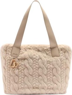 Liu Jo sac shopper sac &agrave; &eacute;paule Verry Tote Bag Neutro &eacute;cru