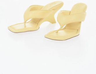 Gia Couture Leather Thong Sandals with 8cm Wedge Heel size 37