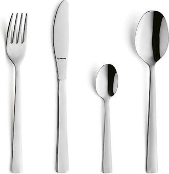 Amefa PADOVA Besteckset 24-teilig, funktional & gradlinig, Essbesteck aus Edelstahl 18/0 hochglanzpoliert, Tafelbesteck ideal für den Alltag