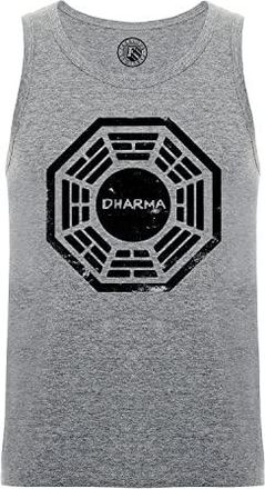 Fabulous Débardeur Homme 100% Coton Gris Dharma Initiative Geek Jeux Video Serie Film