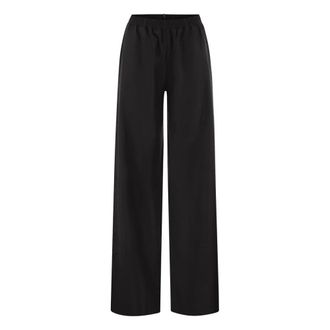 Fabiana Filippi Hose aus Schurwollflanell - - Trousers - Damen - Schwarzk - XS