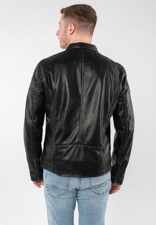 Mauritius Lederjacke MMOrvay mit Bikerkragen