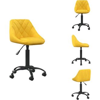vidaXL Vidaxl - B&uuml;rostuhl Senfgelb Samt - B&uuml;rostuhl - B&uuml;rost&uuml;hle - Chefsessel - Sessel