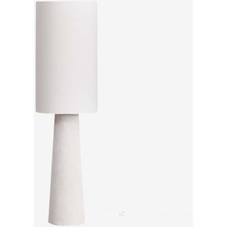 Sklum Lampadaire en lin et fibre de verre Loana SKLUM Blanc Cass&eacute;