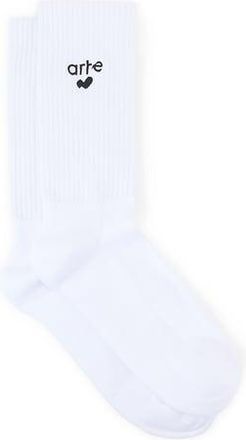 Arte Chaussettes mi-hautes logo en coton m&eacute;lang&eacute;