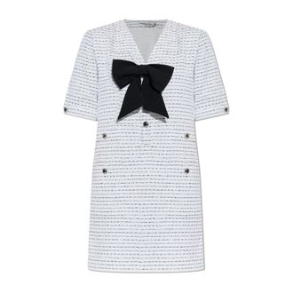 Alessandra Rich Tweedkleid mit Schleife - - Dresses - Damen - Wei&szlig; - XS
