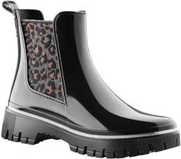 Lemon Jelly Rory, Bottines Femme de Pluie, Ornées dÉlastiques à Motif Animalier et Parfumées au Citron