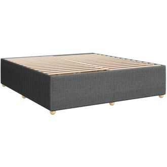vidaXL Bettgestell ohne Matratze Dunkelgrau 180x200 cm Stoff Vidaxl