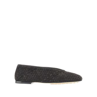 Bottega Veneta Rosa Intrecciato suede leather ballet flats Woman 37