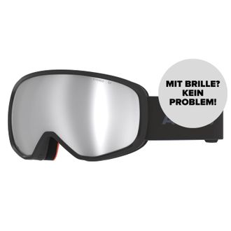 Atomic REVENT STEREO Skibrille - Black - Skibrillen mit Blendschutz - Hochwertig verspiegelte Snowboardbrille - Brille mit Live Fit Rahmen - Skibrille mit Do
