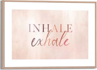 Reinders Gerahmtes Bild, Inhale Exhale, Schlafzimmer, Poster, Wanddeko, Room Decor, MDF, Beige, 20 x 30