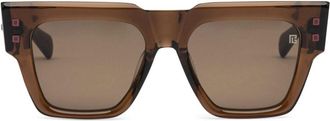 Balmain lunettes de soleil B-Army - Marron