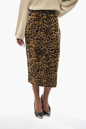 Stella McCartney Knit Pencil Skirt with Animal Print Stella McCartney