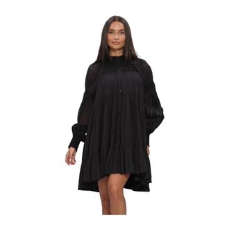 Mes Demoiselles... Langelique Shirt Dress - - Dresses - Damen - Schwarzk - M