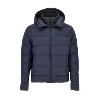 Fay DB Front Piuma Cappuccio - - Jackets - Herren - Blau - 2XL