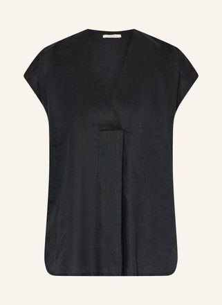 Lilienfels Lilienfels Hemdbluse Aus Leinen schwarz