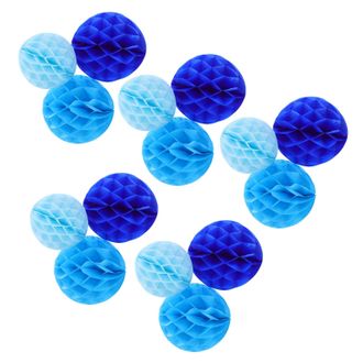 BESPORTBLE 15 Bunte Papierwabenkugeln aus Seidenpapier 15cm bis 20cm Wiederverwendbare H&auml;ngende Wabenkugel Dekoration f&uuml;r Babypartys Geburtstage und Kinderzimmer