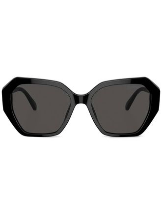 Swarovski Sonnenbrille mit geometrischem Gestell - Schwarz