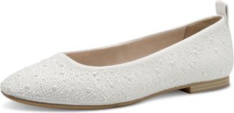 Tamaris Ballerina Damen Vegan Elegant wei&szlig;,EU 40