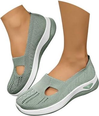 Generic Chaussures de marche confortables pour femme, baskets orthop&eacute;diques tiss&eacute;es l&eacute;g&egrave;res et respirantes avec semelle douce, soutien de la vo&ucirc;te plantaire c