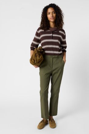 Gerard Darel Pantalon en coton au dos &eacute;lastiqu&eacute; - AURIA - Vert Kaki