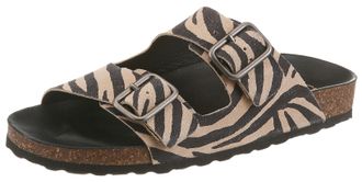 Verbenas Pantolette VERBENAS RANDEL ZEBRA, Damen, Gr. 36, zebradruck, Leder, Schuhe Pantolette, Sommerschuh, Hausschuh, Urlaubsschuh mit zwei verstellbaren Sch